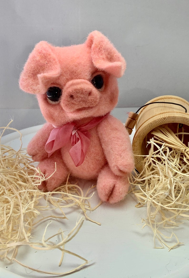 Needle Felted Pig - Etsy