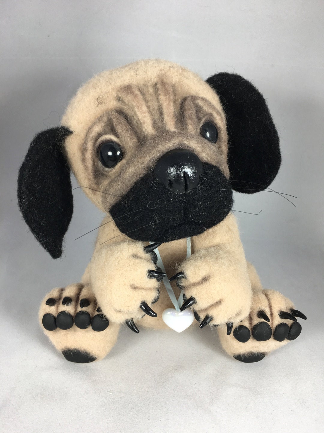 Needle Felted Pug - Etsy
