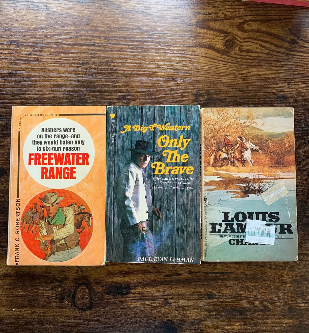 Vintage Western Books Set of 3 Western Vintage Books 60's Western ...