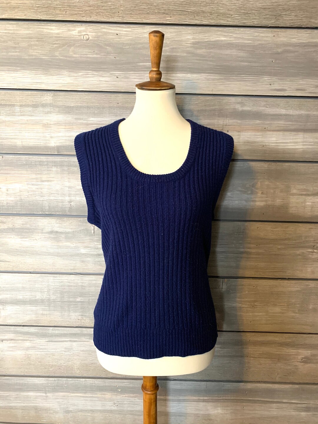 Vintage Sweater Vest 1970's Acrylic Sweater Vest Jandy Place Pull Over ...