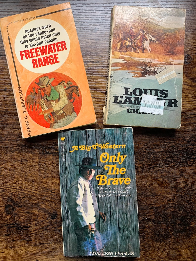 Vintage Western Books Set of 3 Western Vintage Books 60's Western ...