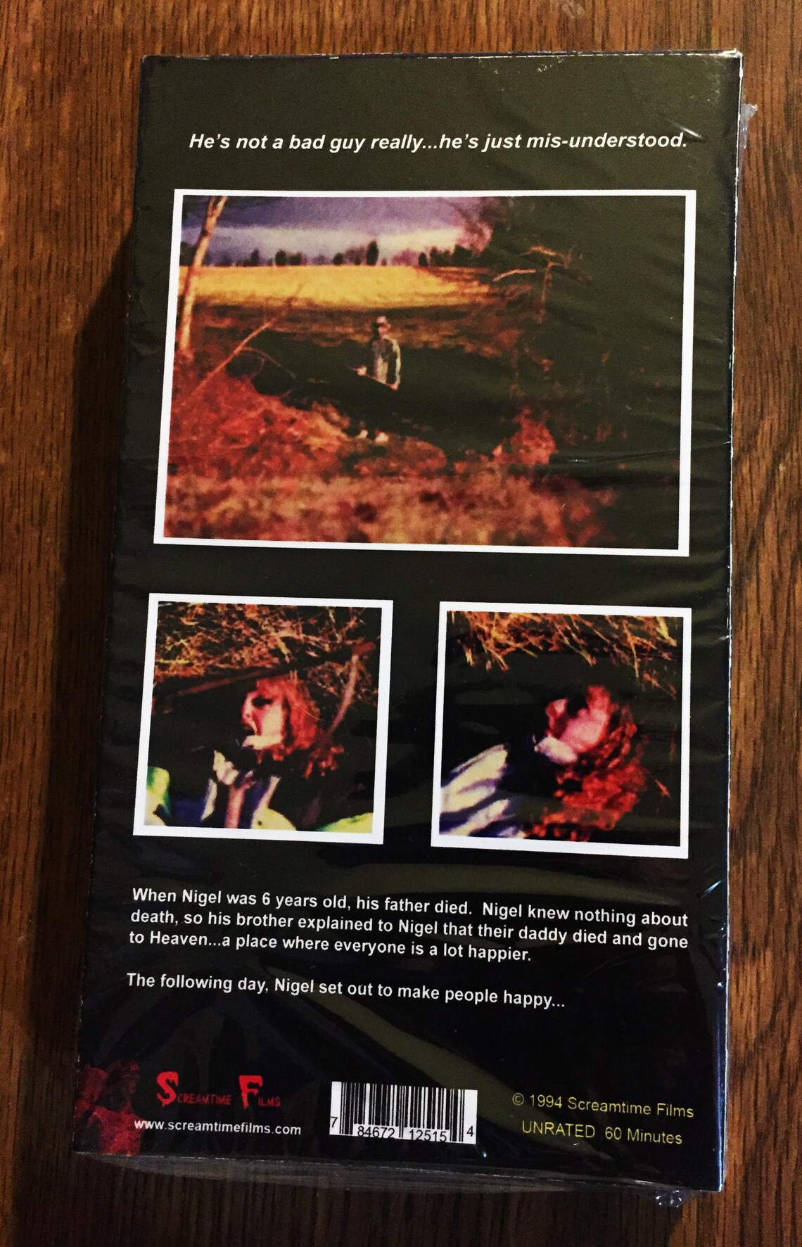 Nigel the Psychopath - Horror VHS Screamtime Films NEW and Sealed - Etsy