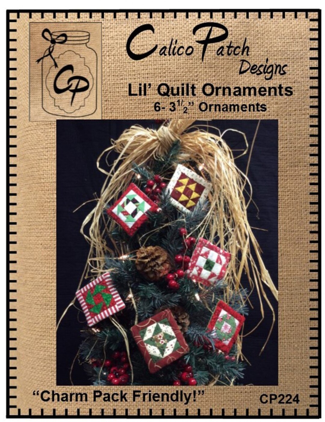 Lil' Quilt Ornaments *tiny Quilt Ornament Pattern* From: Calico Patch ...