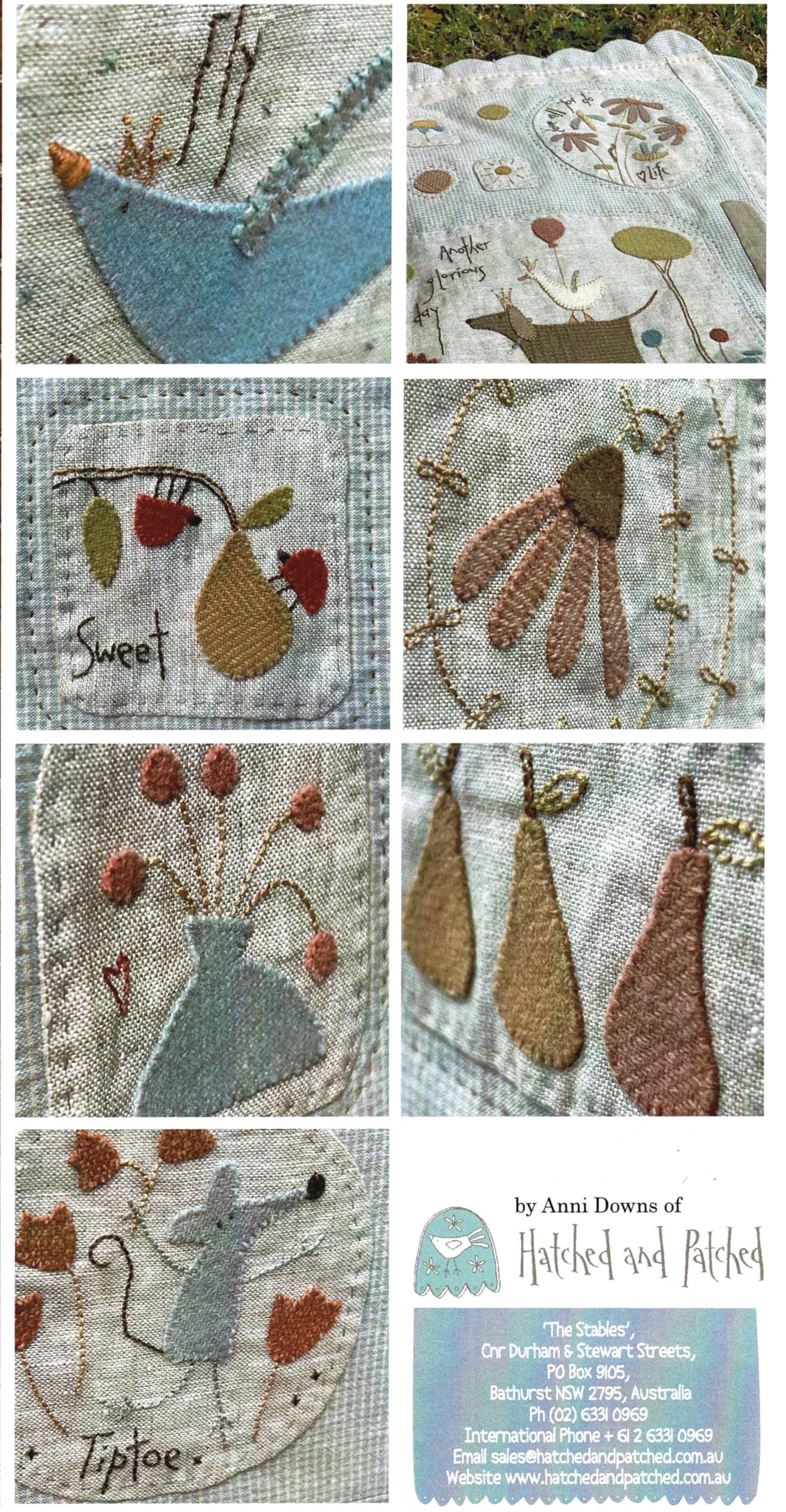 A Day in Happyland *folk Art Applique and Hand-embroidery Quilt ...