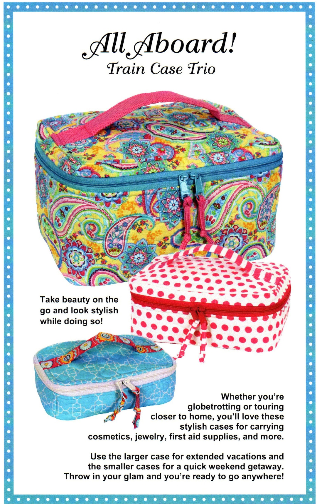 All Aboard! Train Case Trio *bag Sewing Pattern* From: by Annie - Etsy