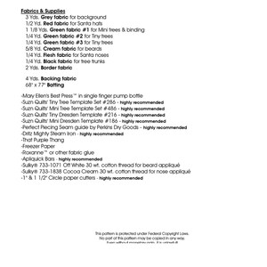 Santa's Tree Lot * Fat Quarter Friendly Quilt Pattern * By: Susan R ...