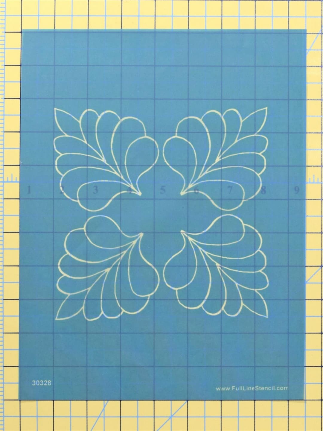 4 Corner Feather *reusable Pounce Chalk Stencil**full Line Stencil for ...