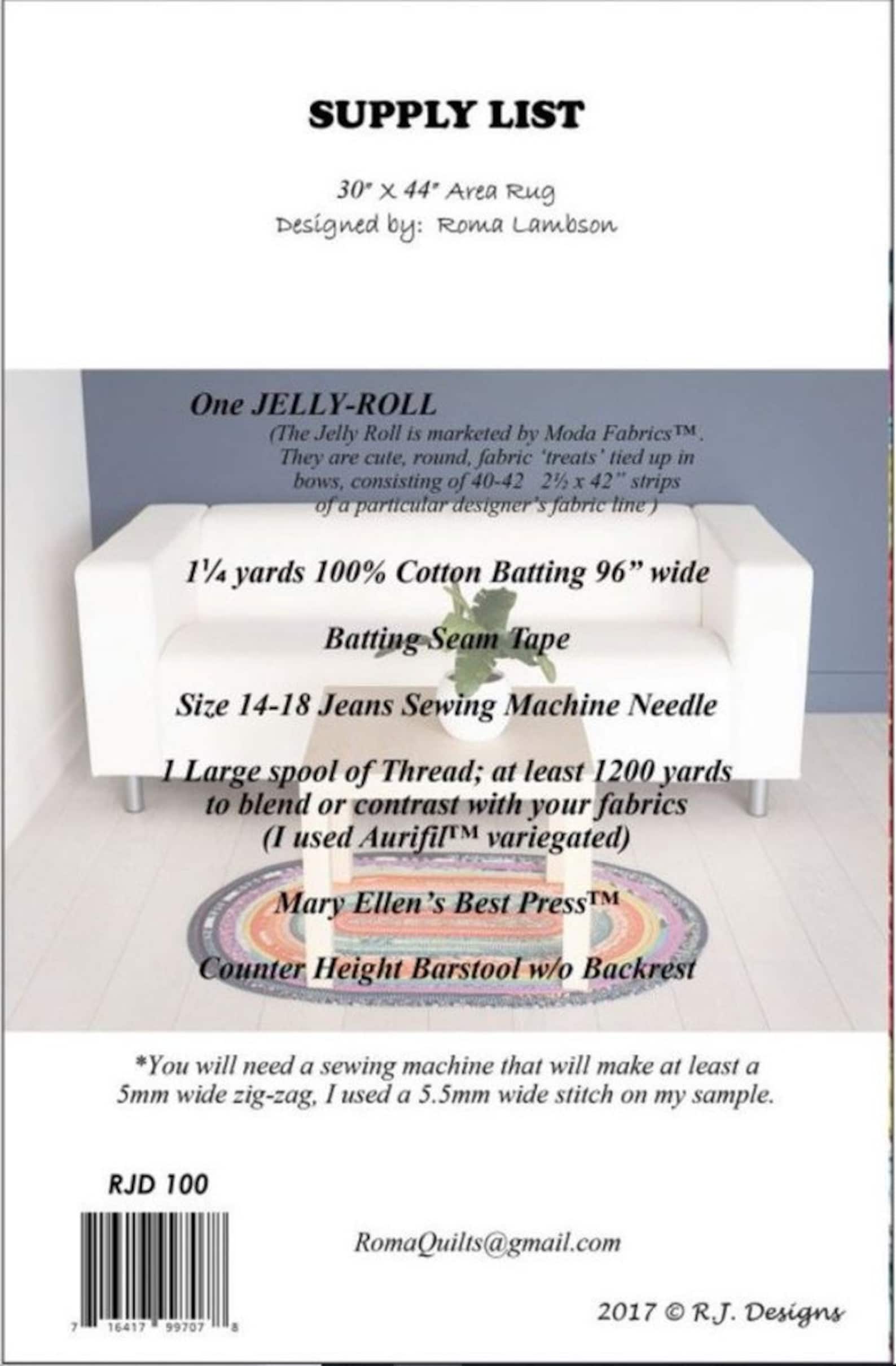 Jelly Roll Rug *sewing Pattern - Jelly Roll Friendly* From: R J Designs ...