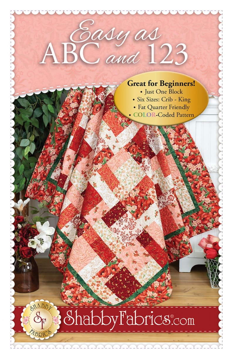 Easy as ABC and 123 *great Beginner Quilt Pattern* From: Shabby Fabrics ...