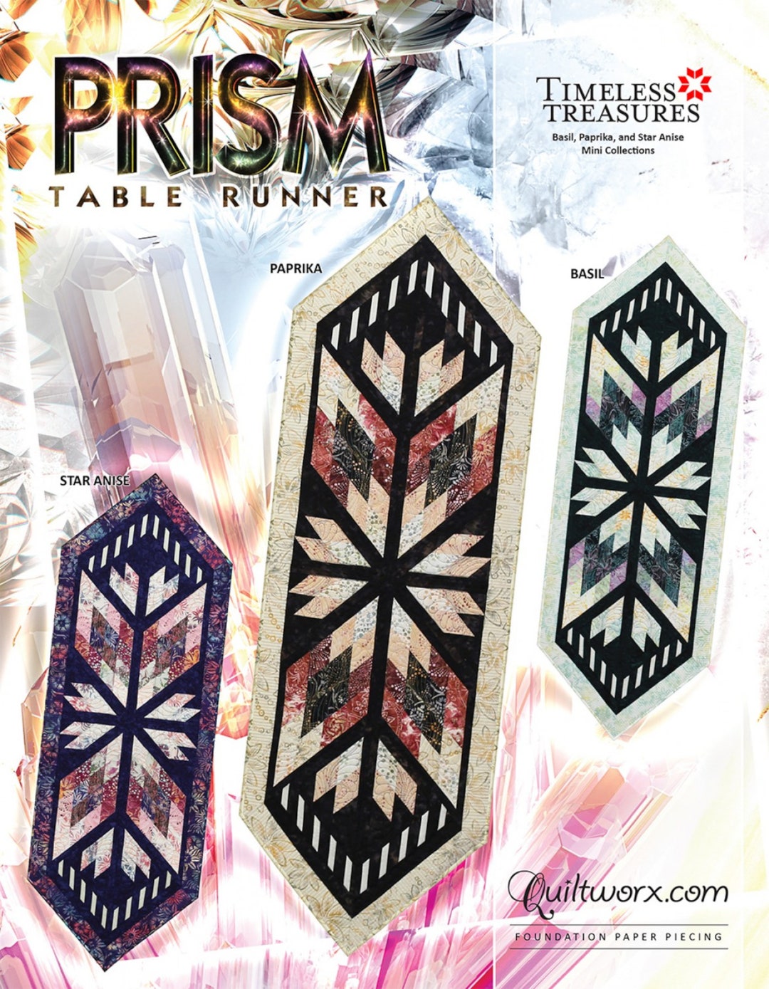 Prism Table Runner *foundation Paper Piecing Pattern & Papers ...