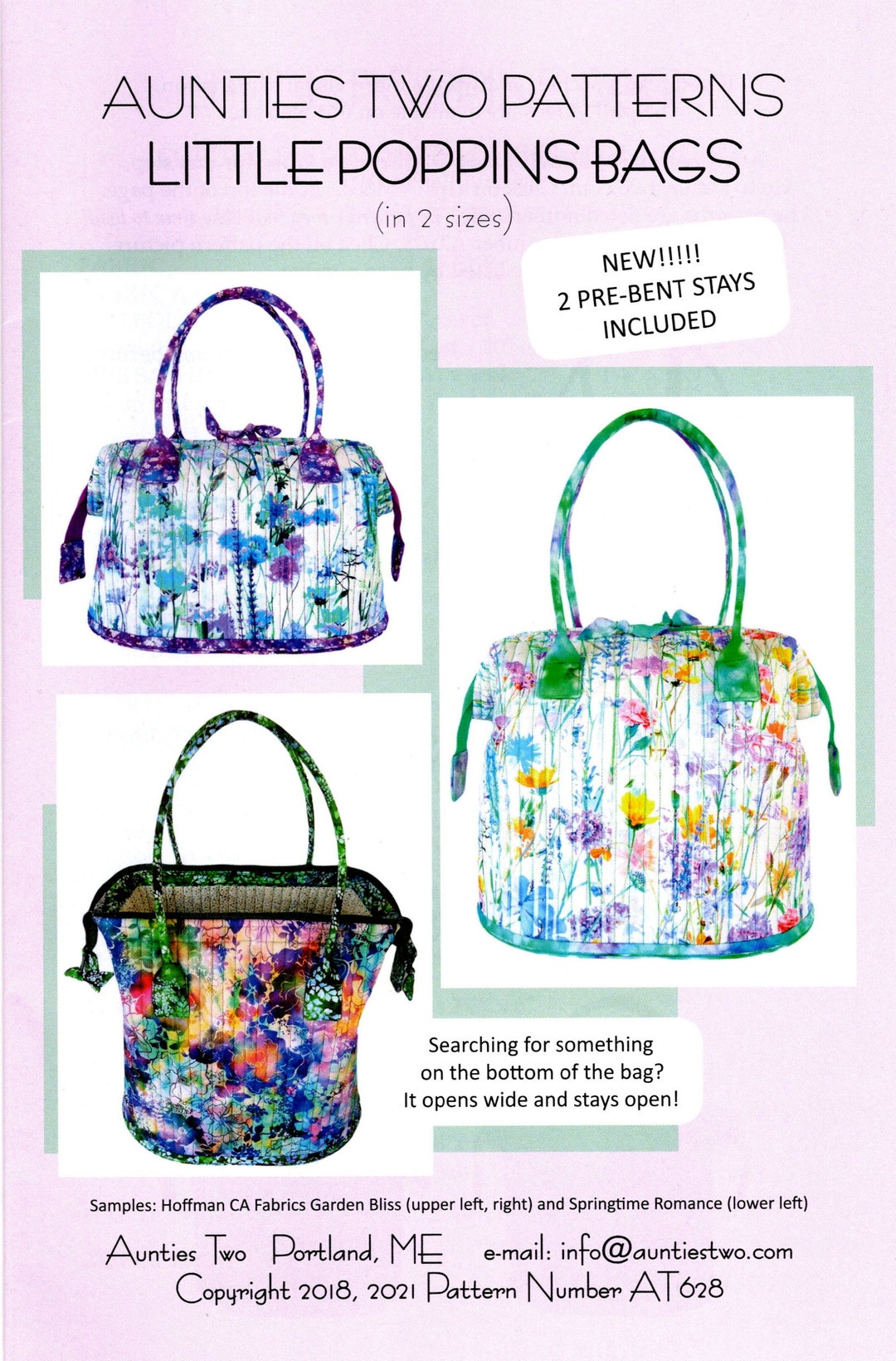Little Poppins Bag **new Design** *pattern + Stays And/or Stay Only ...