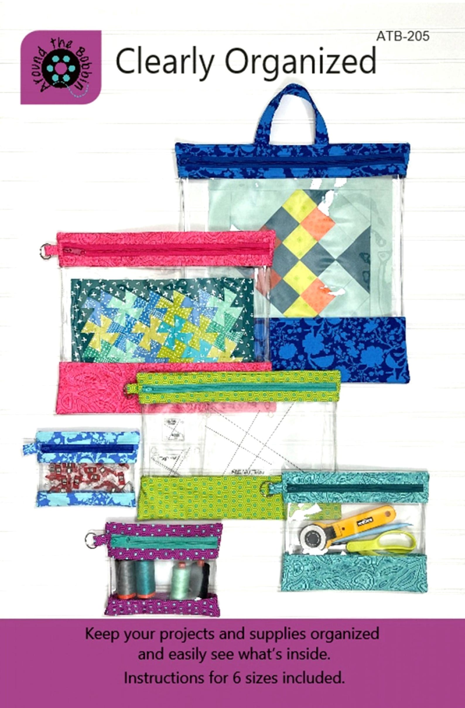 Clearly Organize *vinyl Zipper Pouch - Sewing Pattern - 6 Sizes ...