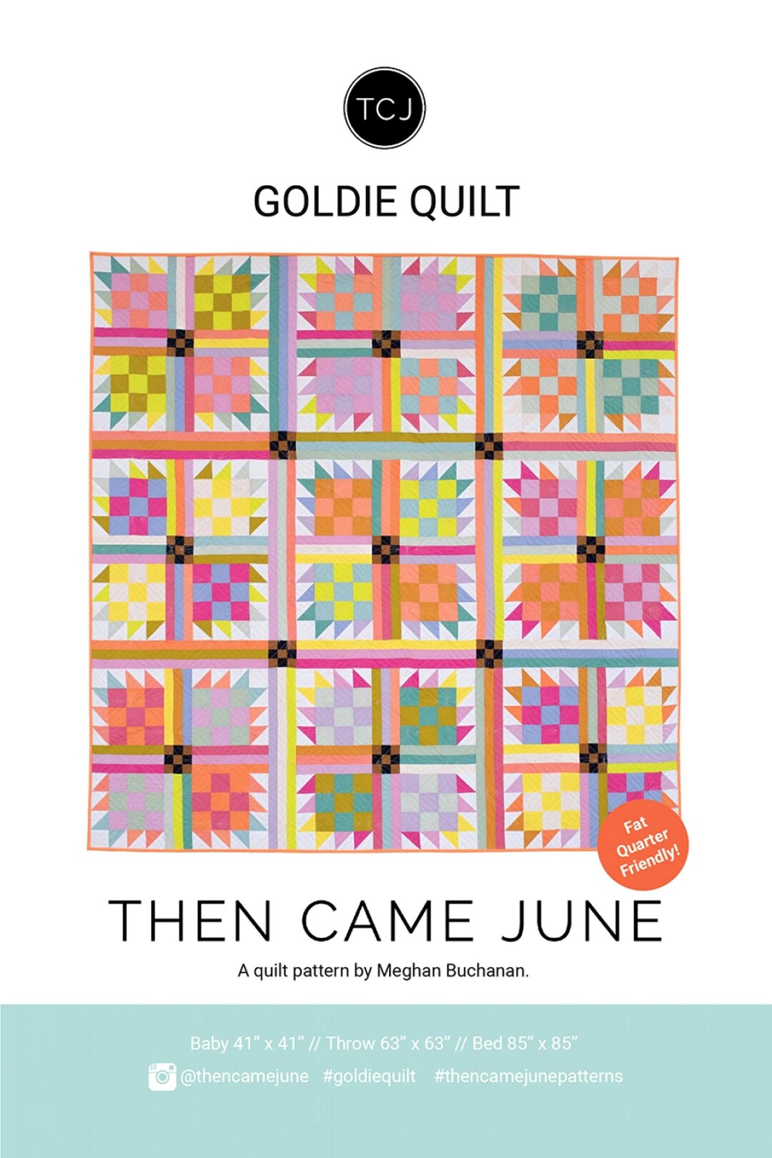 Goldie Quilt *fat Quarter Friendly - Pieced Quilt Pattern* by Meghan ...