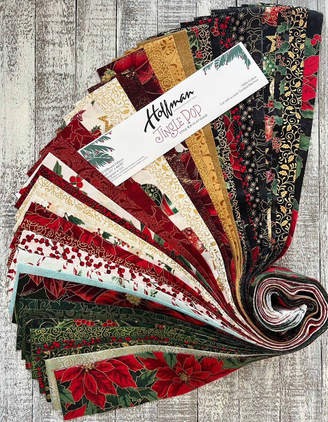 Jingle Pop jelly Roll Generation 9gold 40 Pieces From: Hoffman Fabrics ...
