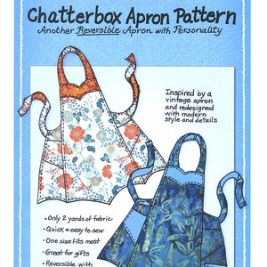 Chatterbox Apron Pattern *A Reversible Apron With Personality!* From ...