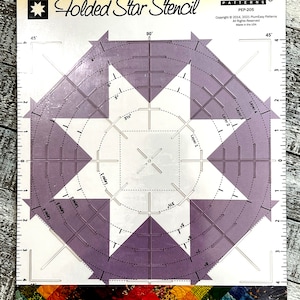 Folded Star Stencil *plastic Template* From: Plumeasy Patterns - Etsy