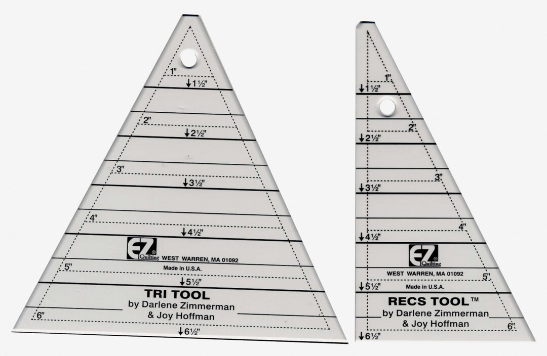 Tri-recs Triangle Rulers *acrylic* From: EZ Quilting - Etsy