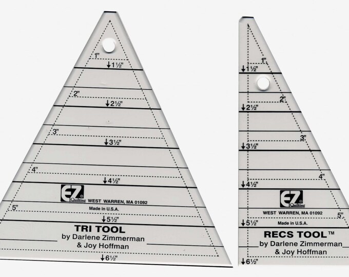 Tri-recs Triangle Rulers acrylic From: EZ Quilting - Etsy