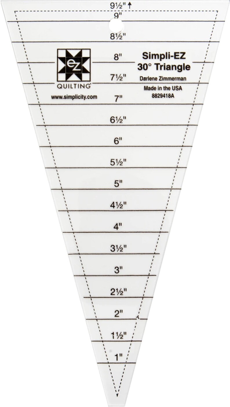 30 Degree Triangle Ruler * 9in Acrylic * by Darlene Zimmerman From ...