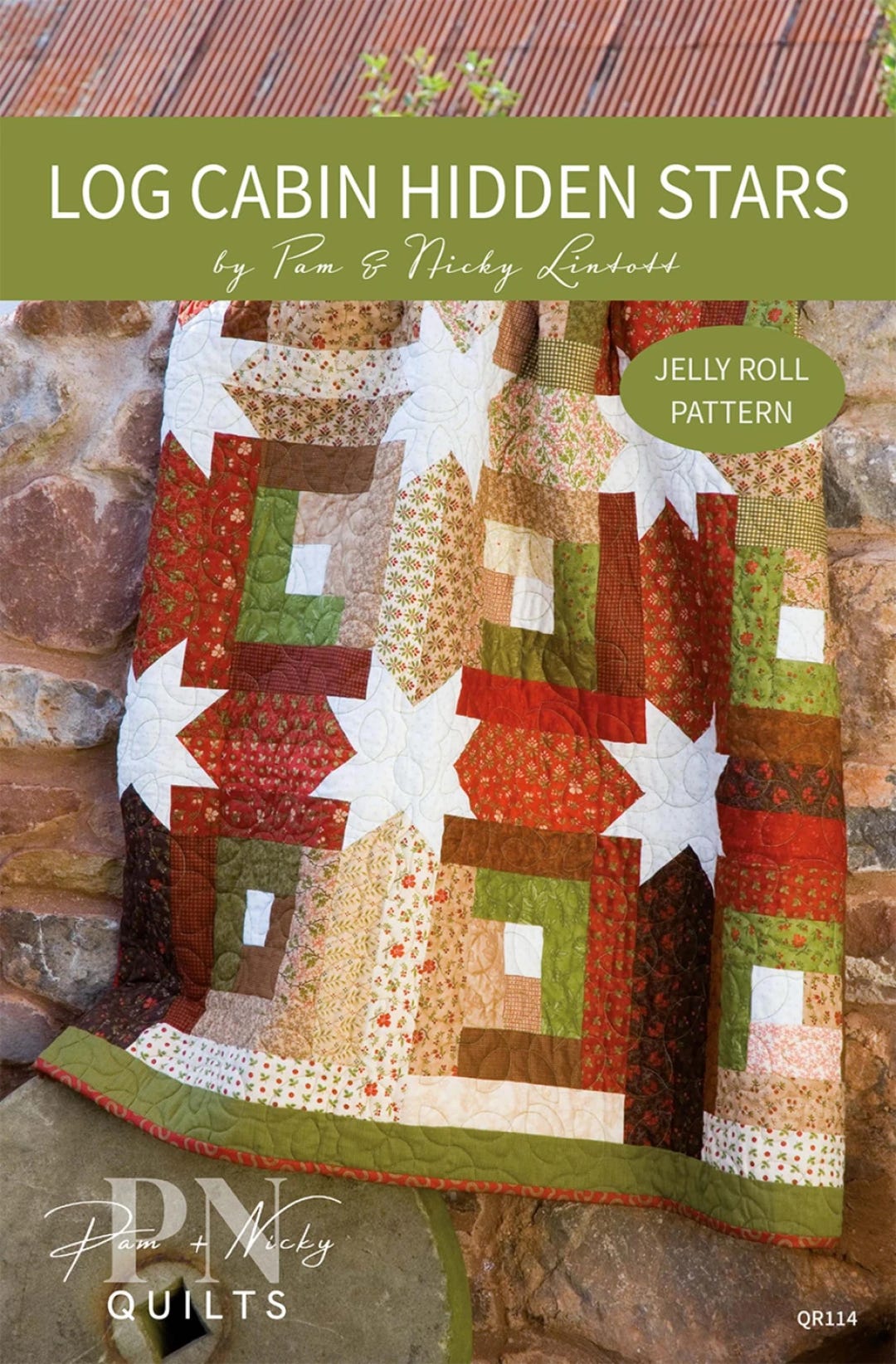 Log Cabin Hidden Stars *jelly Roll Quilt Pattern* By: Pam and Nicky ...