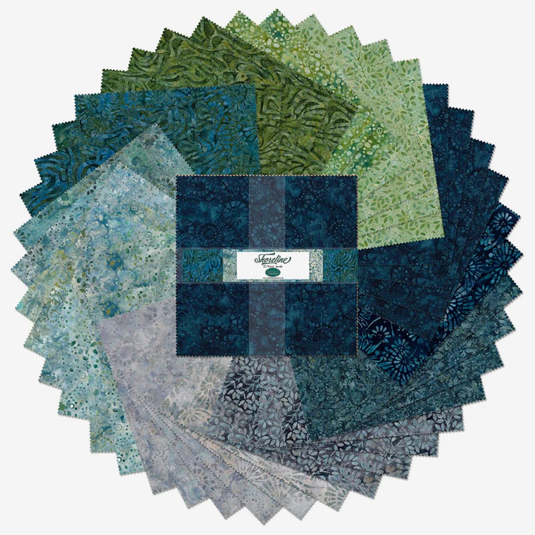 Shoreline *batik Layer Cake (10x10) - 10 Karat Gems - 42 Pieces* From ...