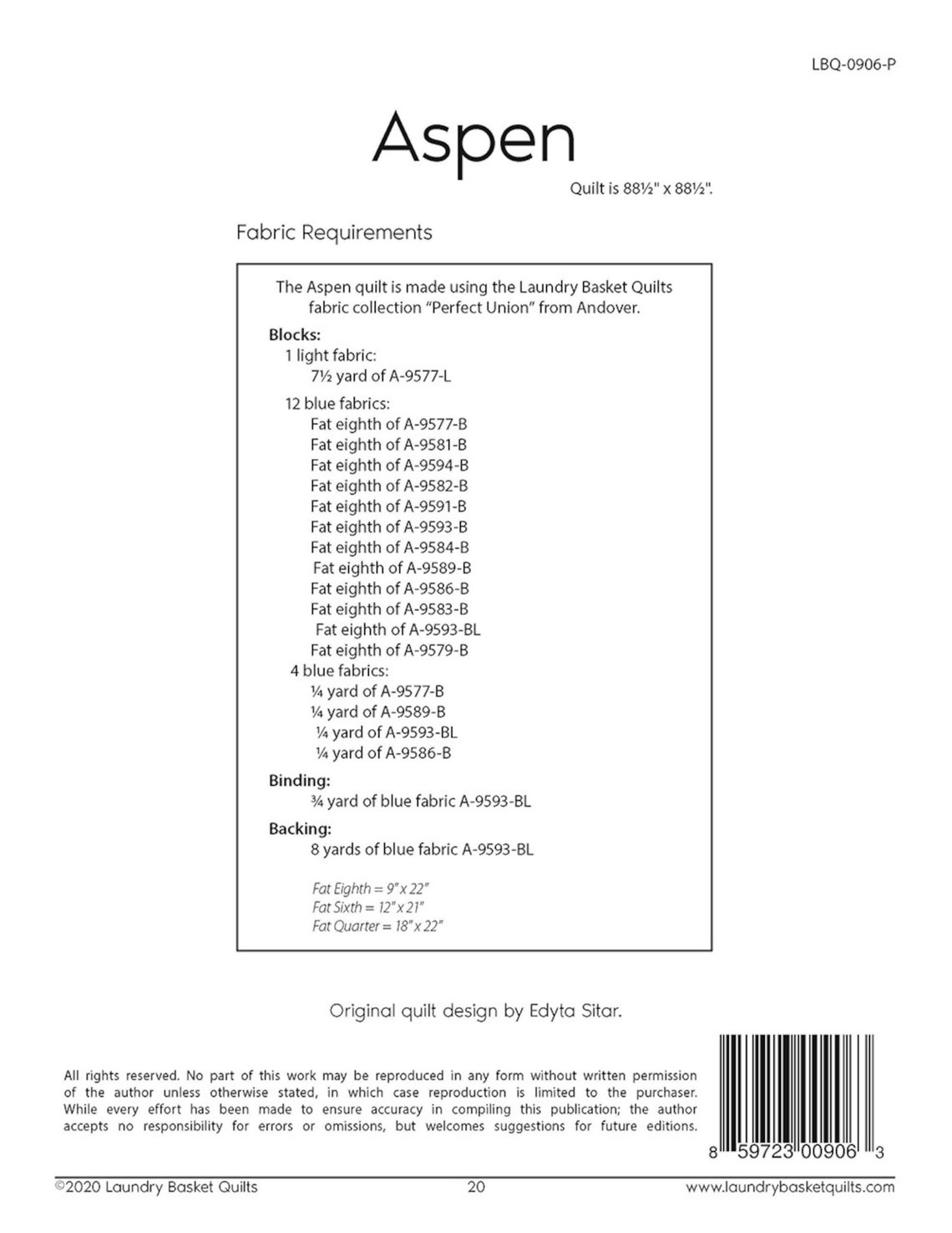 Aspen *pieced Quilt Pattern* By: Edyta Sitar - for Laundry Basket ...