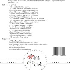 Lena's Garden *pieced & Applique Quilt Pattern* By: Jill Finley of ...