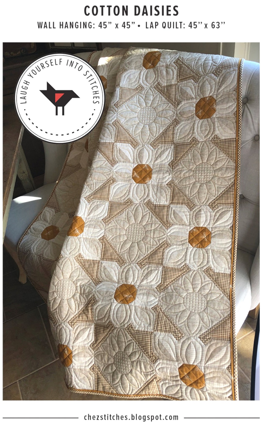 Cotton Daisies *wall Hanging & Lap Quilt Pattern* By: Karen Walker ...