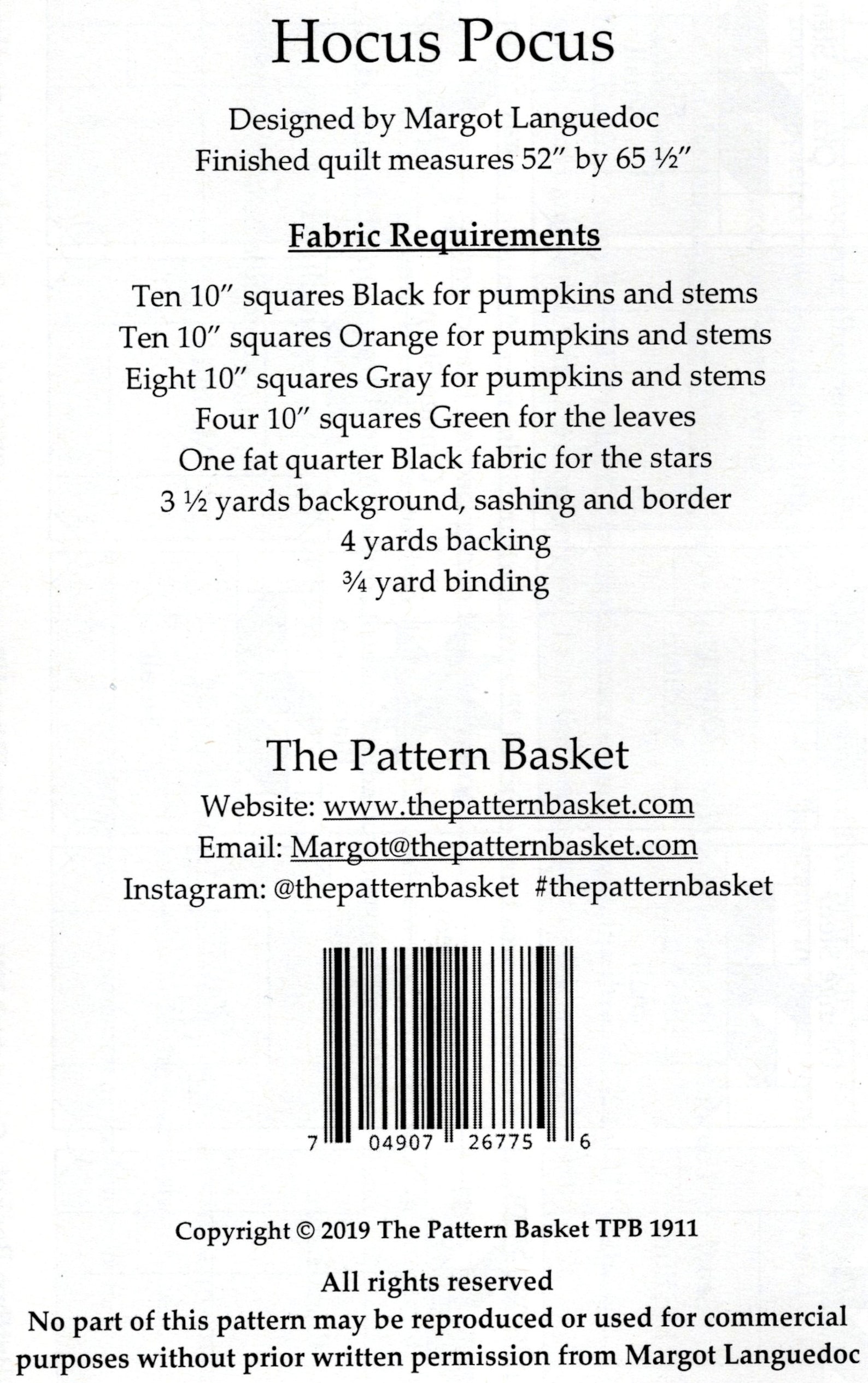 Hocus Pocus *quilt Pattern - Layer Cake & Scrap Friendly* And/or Table ...