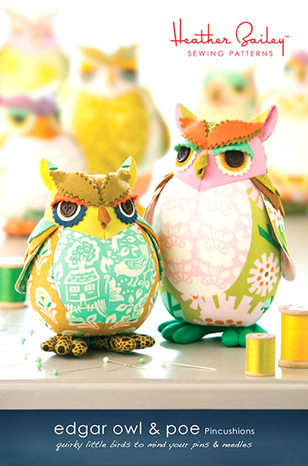 Edgar Owl & Poe Pincushion *sewing Pattern* By: Heather Bailey Sewing ...