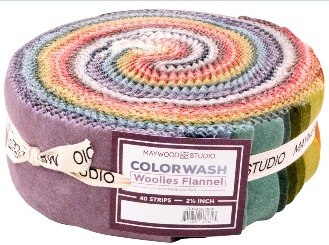 Color Wash Woolies Flannel - Flannel Strips (2.5" X 44") - 40 Pieces By ...