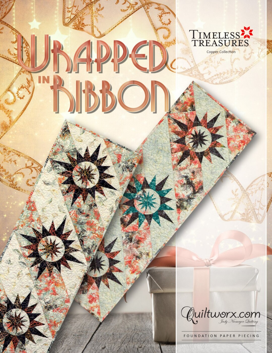 Wrapped Ribbon Table Runner *foundation Paper Piecing Pattern & Papers ...