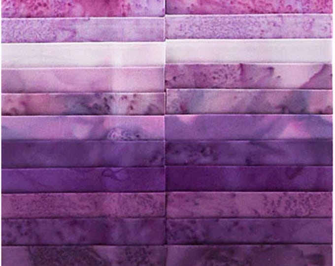 Playful Purple - Batik Strips in Lavender & Purple Palette *jelly Roll ...