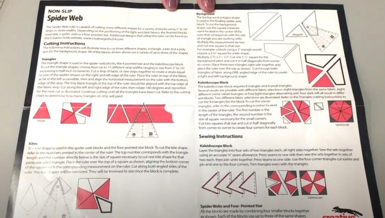 Spider Web *acrylic Template Ruler - 45 Degrees* By: Karla Alexander ...