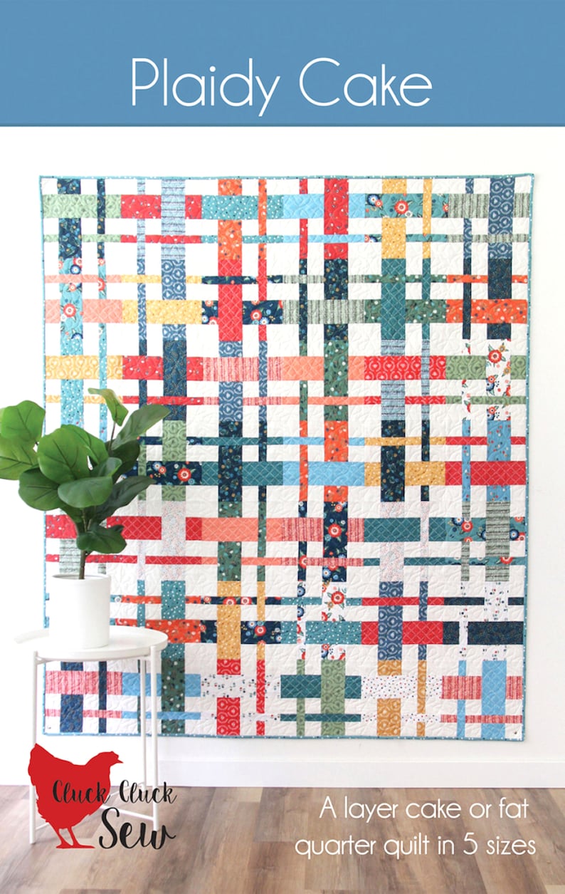 Plaidy Cake *quilt Pattern - Layer Cake (10"x10") & Fat Quarter ...