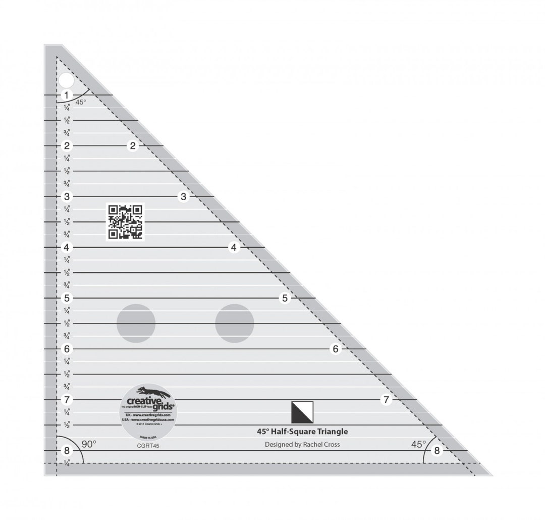 45 Degree Half-square Triangle *acrylic Template* By: Rachel Cross ...