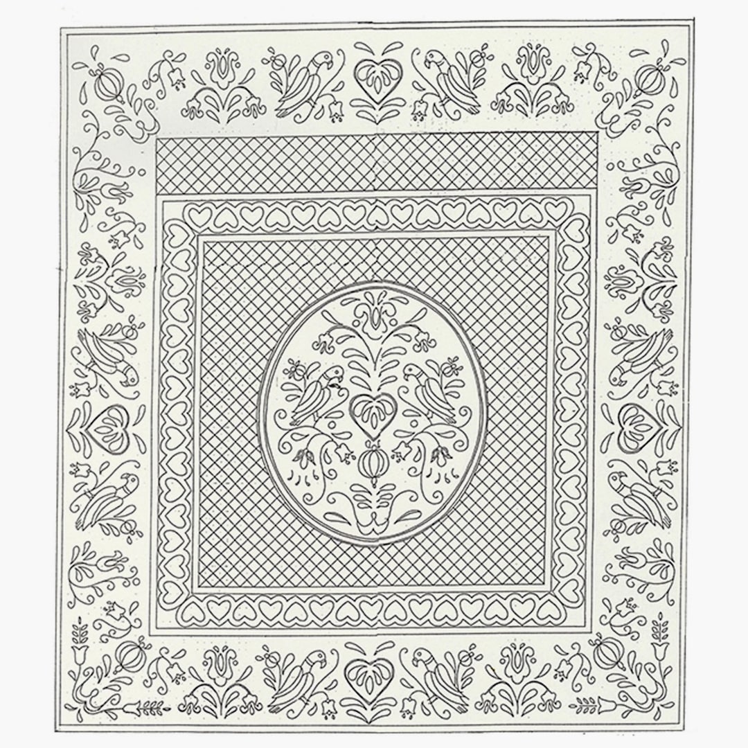 Pre-printed Wholecloth Quilt Top *lancaster in WHITE Muslin * Kit ...