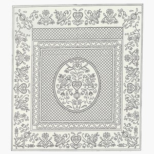 Pre-printed Wholecloth Quilt Top *lancaster in WHITE Muslin * Kit ...