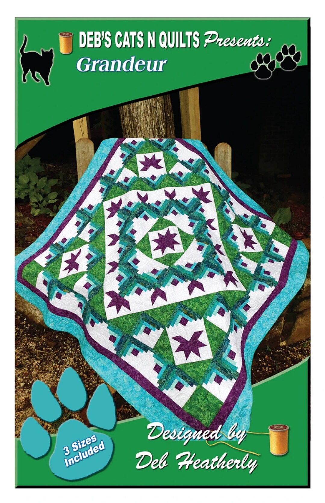 Grandeur *log Cabin Quilt Pattern:* by Deb Heatherly of Deb's Cats N ...