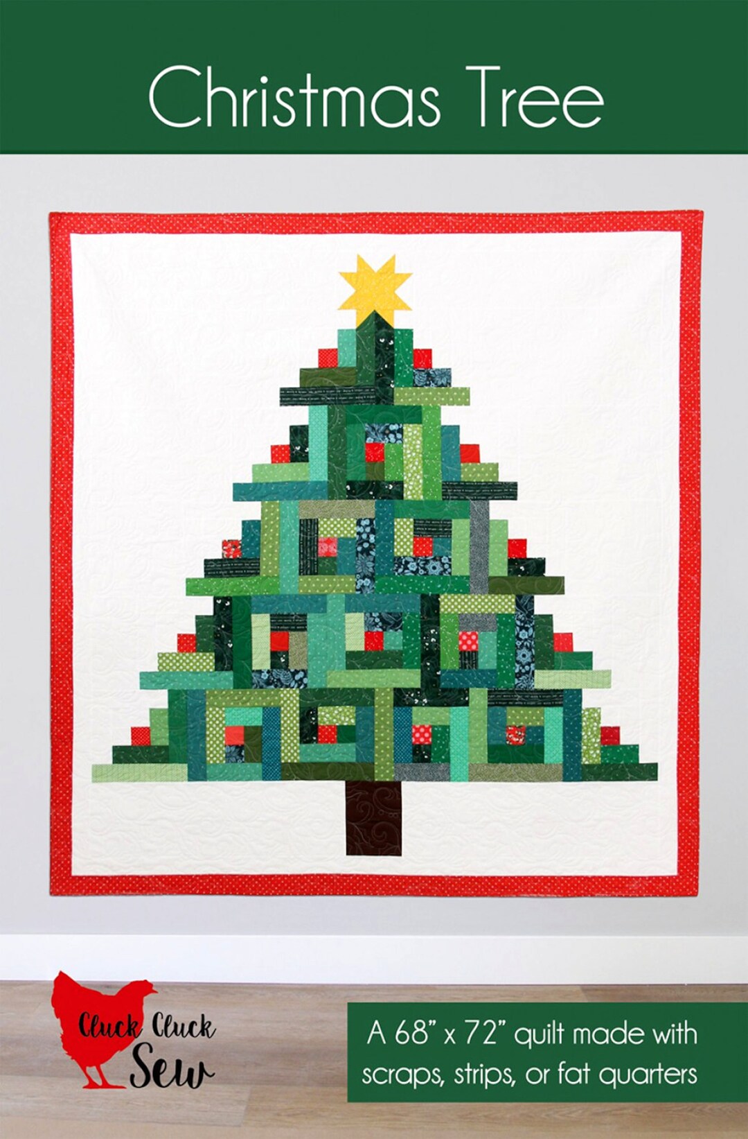 Christmas Tree *pieced Quilt Pattern - Fat Quarter, Strip & Scrap ...