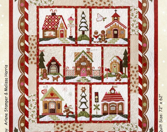 Gingerbread Village *6-month Block of the Month Quilt + Accessory ...