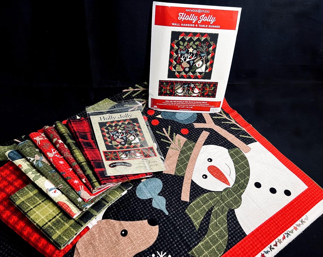 Holly Jolly *KIT* Pieced Flannel Wall Hanging & Table Runner* By ...