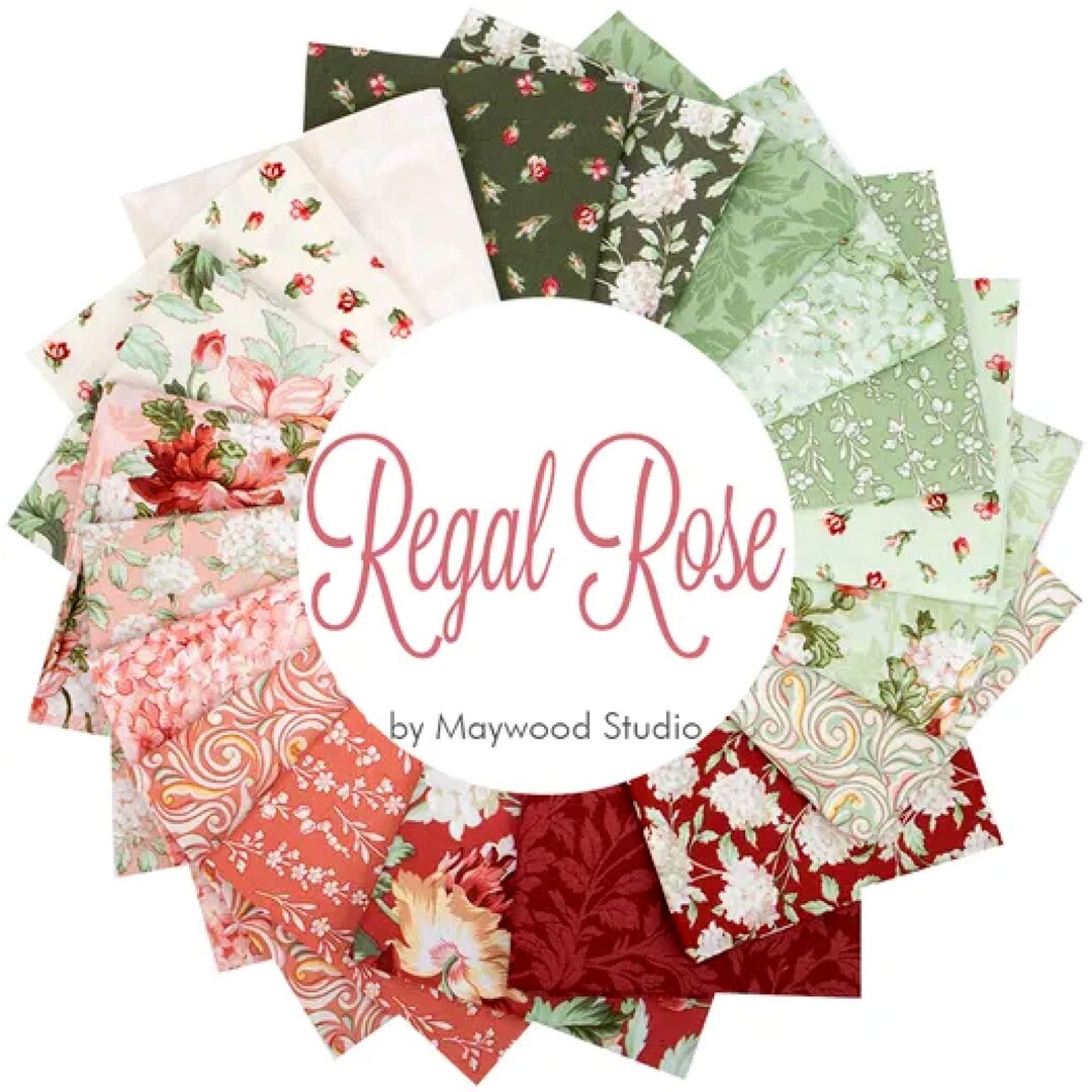 Regal Rose - Fat Quarter Bundle (19 Pieces) By: Maywood Studios FQ-MASRERO - Etsy
