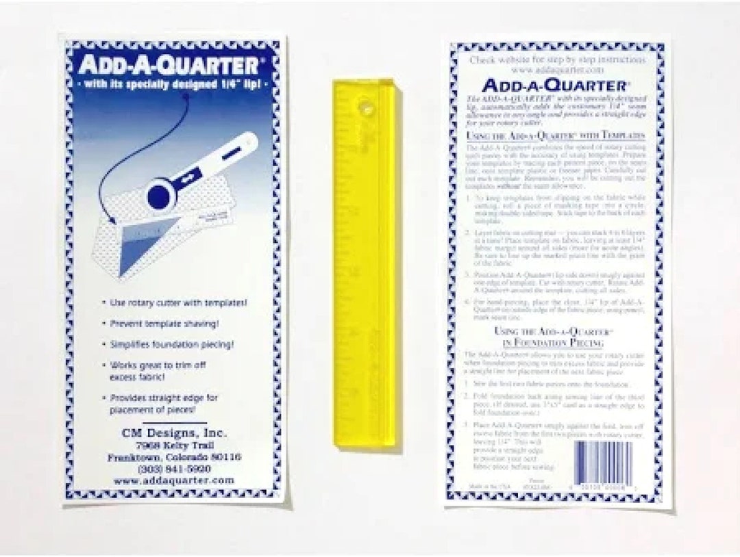 Add A-quarter Ruler *A "must Have" for Foundation Paper Piecing! * From ...