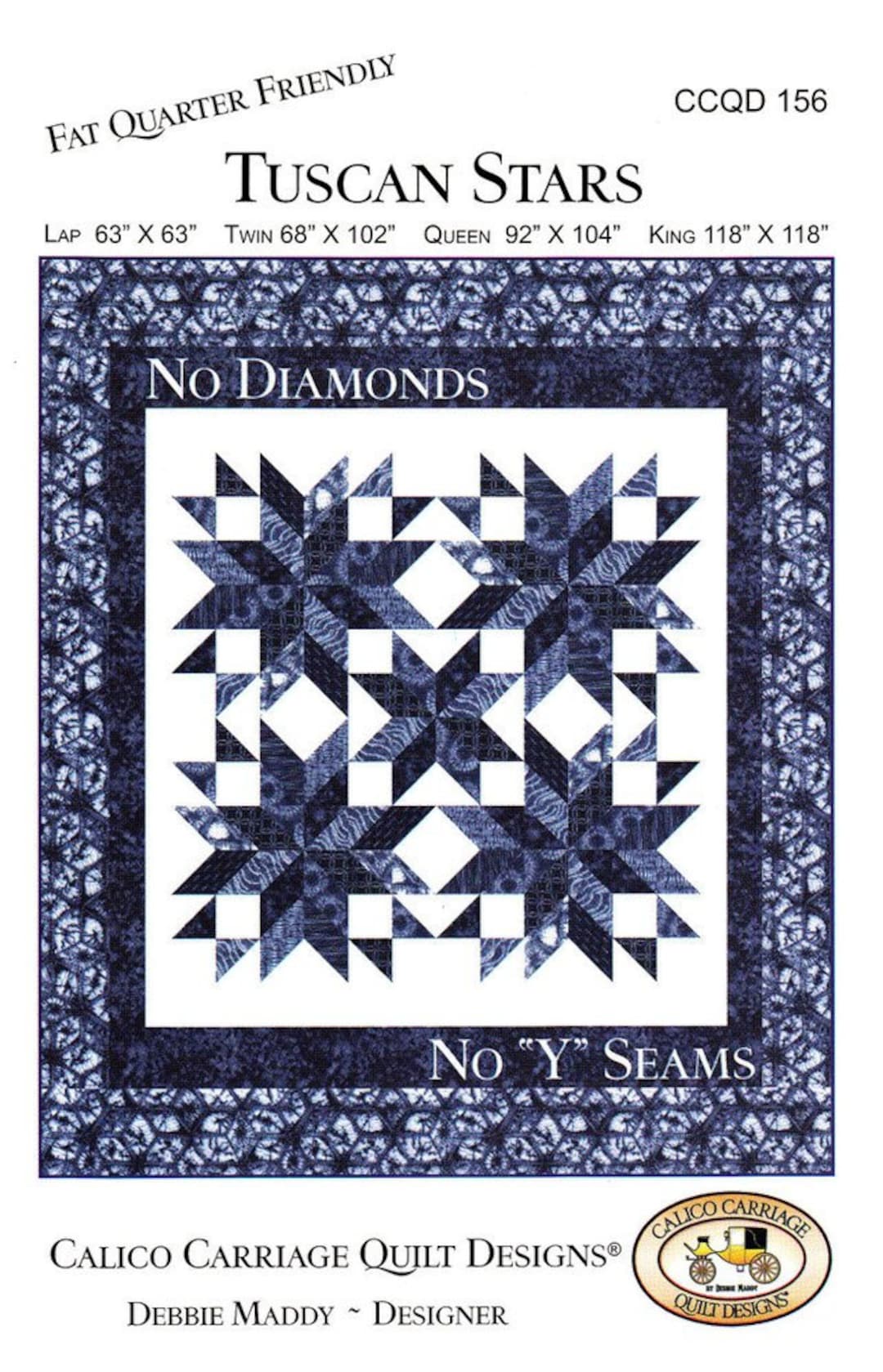 Tuscan Stars *quilt Pattern - Fat Quarter Friendly* By: Debbie Maddy ...