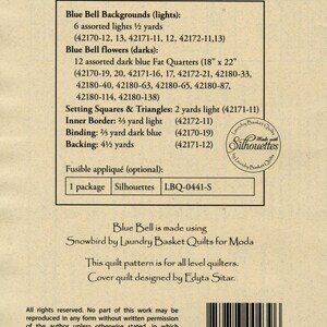 Blue Bells - Pieced Quilt Pattern By: Edyta Sitar Laundry Basket Quilts ...