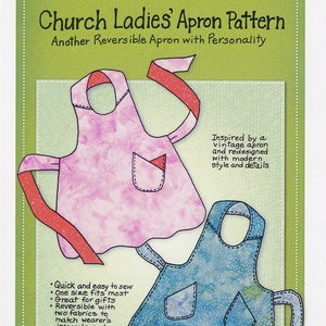 Church Ladies *apron Pattern* A Reversible Apron With Personality - One ...