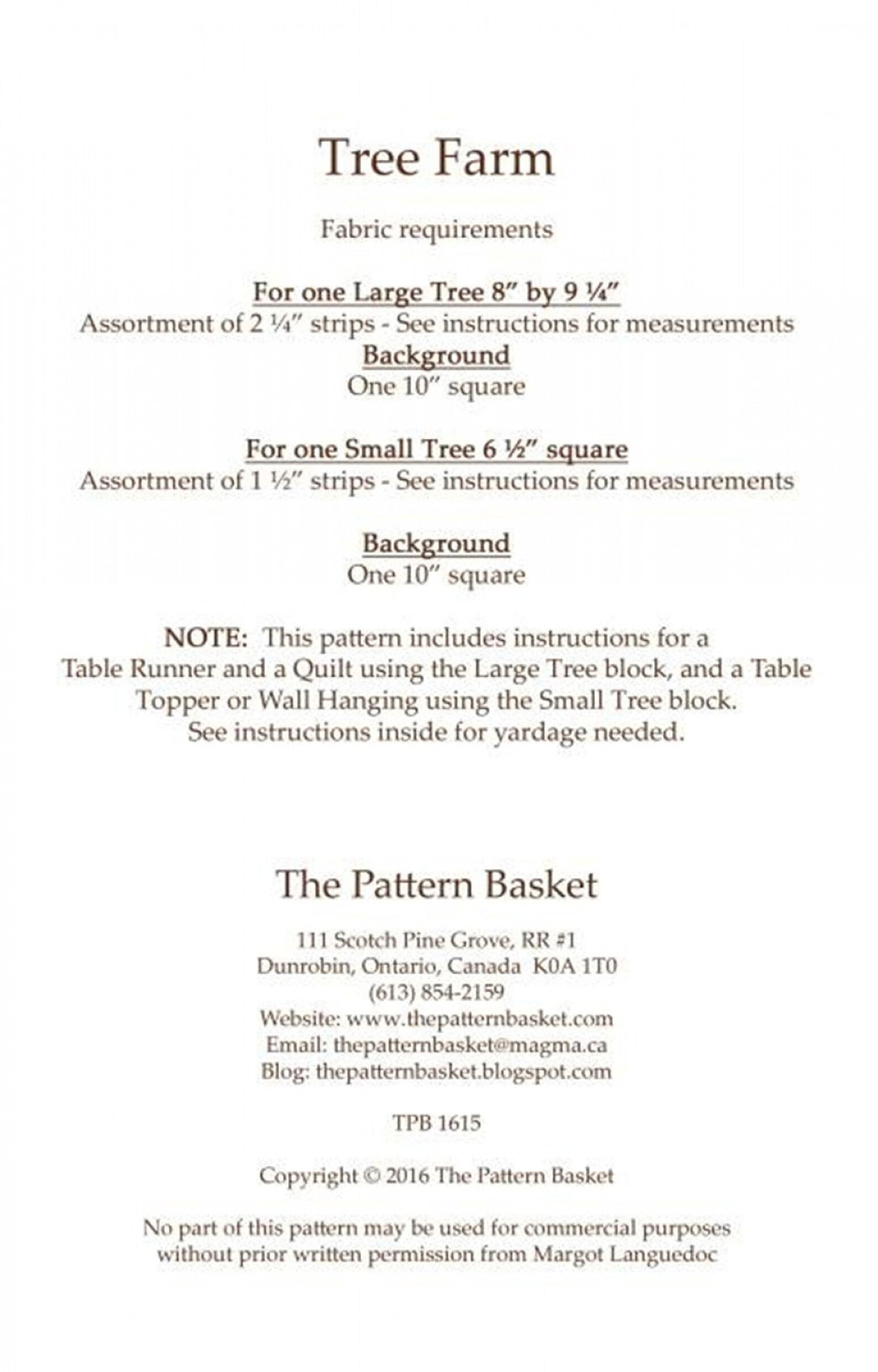 Tree Farm *scrap Buster Block Pattern* By: Margot Languedoc - the ...