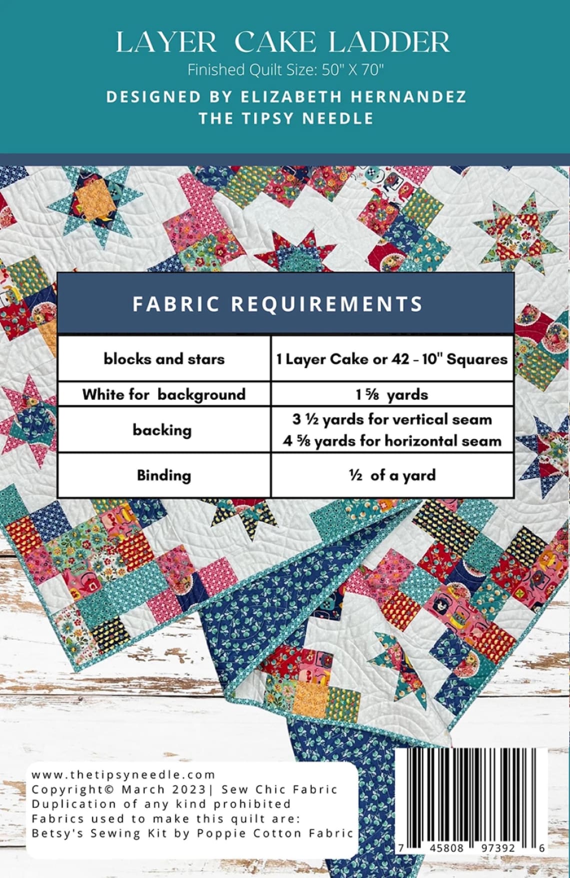 Layer Cake Ladder *pieced Quilt Pattern - Layer Cake Friendly* By: the ...