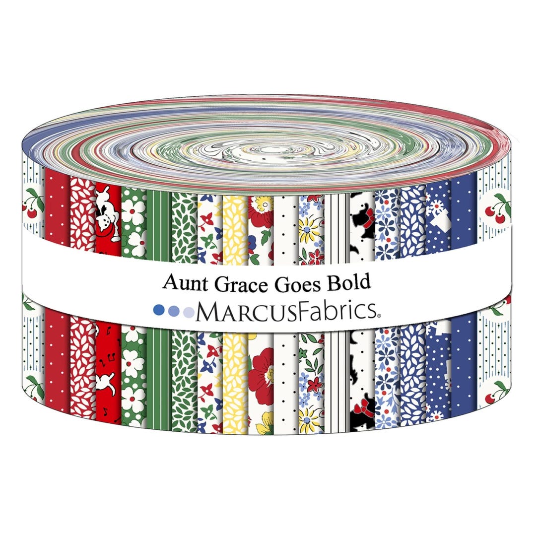 Aunt Grace Goes Bold *jelly Roll / 2.5" Strips - 40 Pieces* From: Judy ...